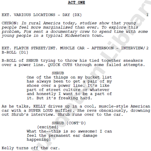 FORMATTING YOUR SPEC SCRIPT, A PRIMER: PART 22 — The Writers Guild ...