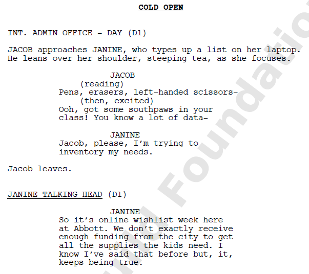 FORMATTING YOUR SPEC SCRIPT, A PRIMER: PART 22 — The Writers Guild Foundation