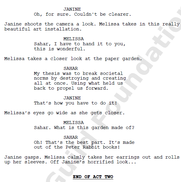 FORMATTING YOUR SPEC SCRIPT, A PRIMER: PART 22 — The Writers Guild ...