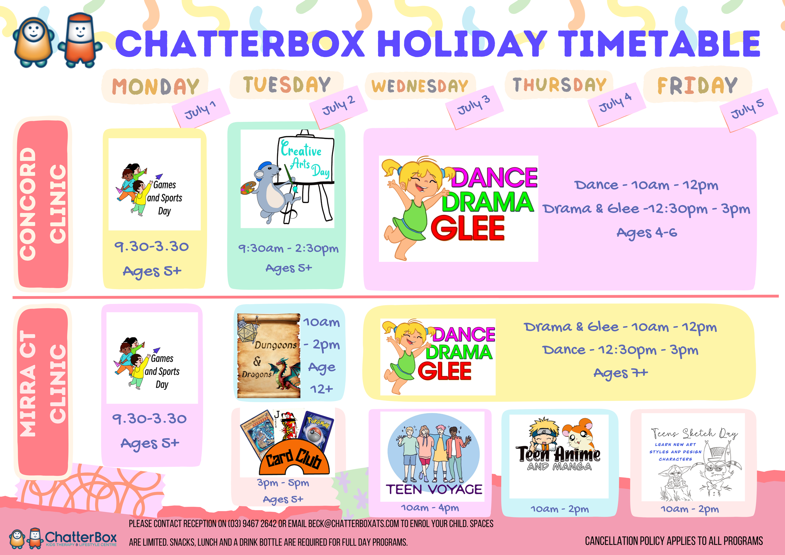 Holiday Programs — Chatterbox Kids Therapy and Lifestyle Centre