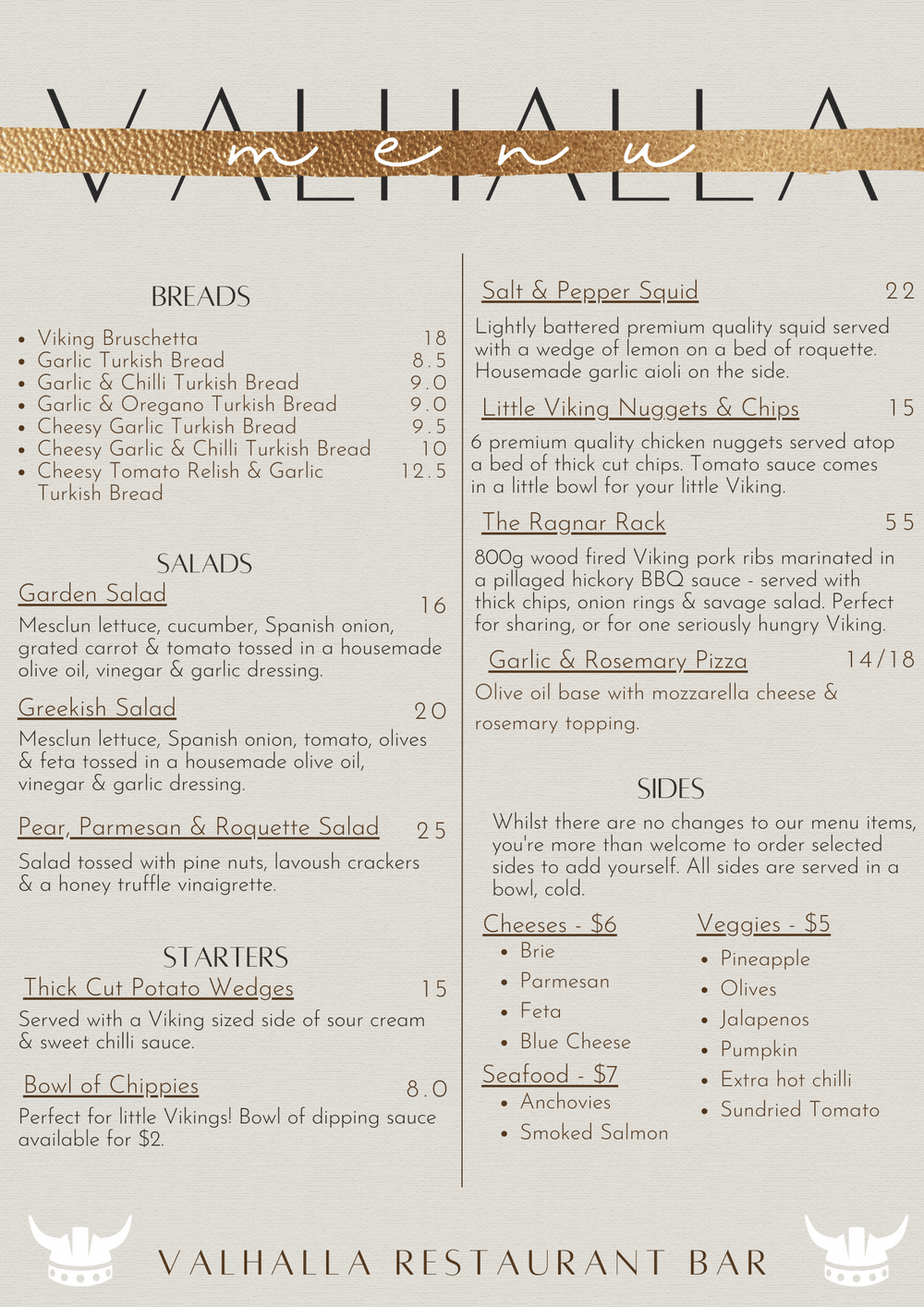 Valhalla Restaurant Bar