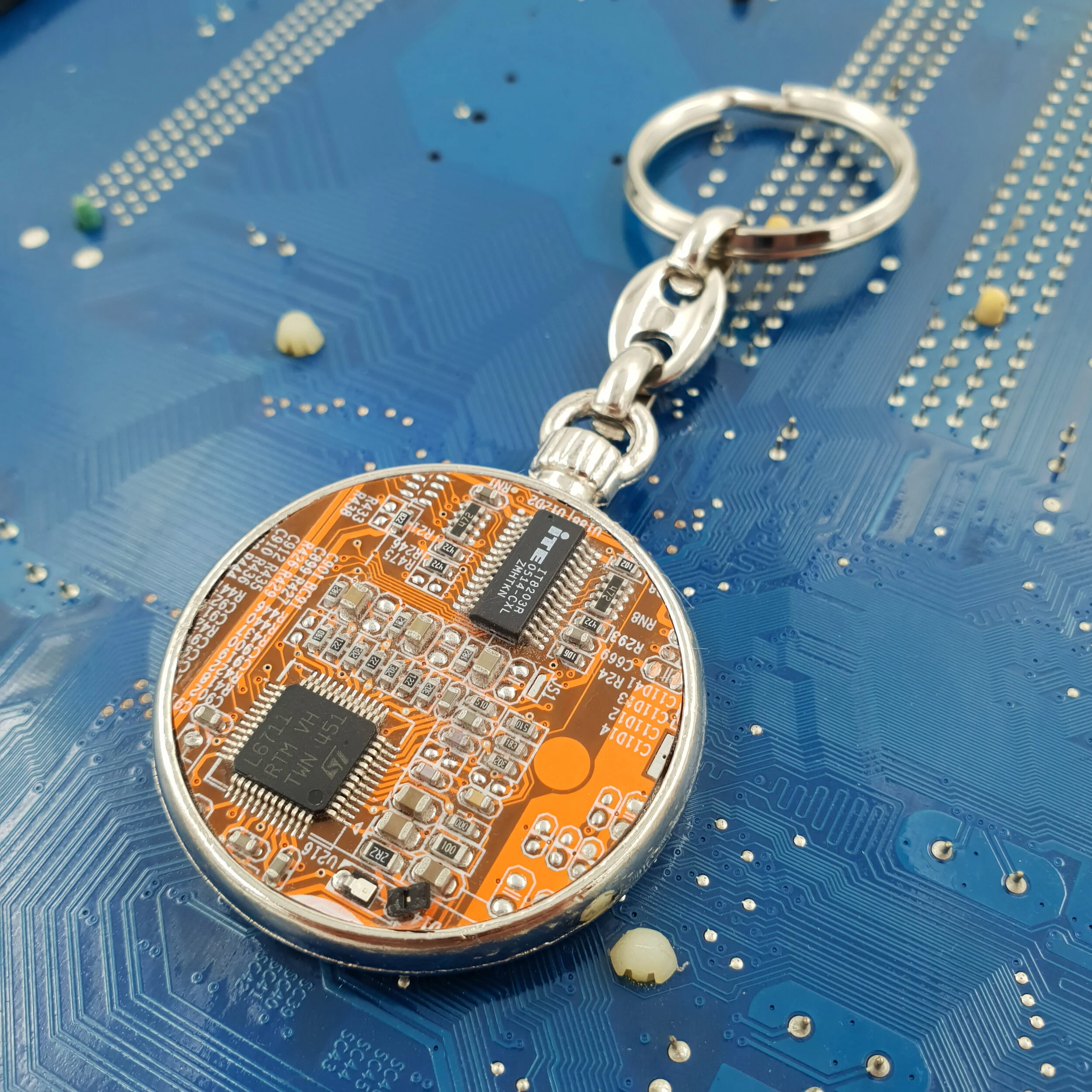 Recycled Circuit Board Keyring - Made from waste PCB — Sarah Turner Eco ...