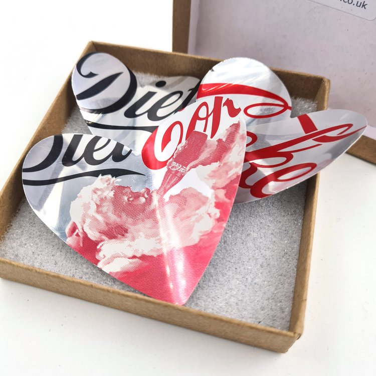 Santa Diet Coke Heart Can Magnets — Sarah Turner Eco Art & Design