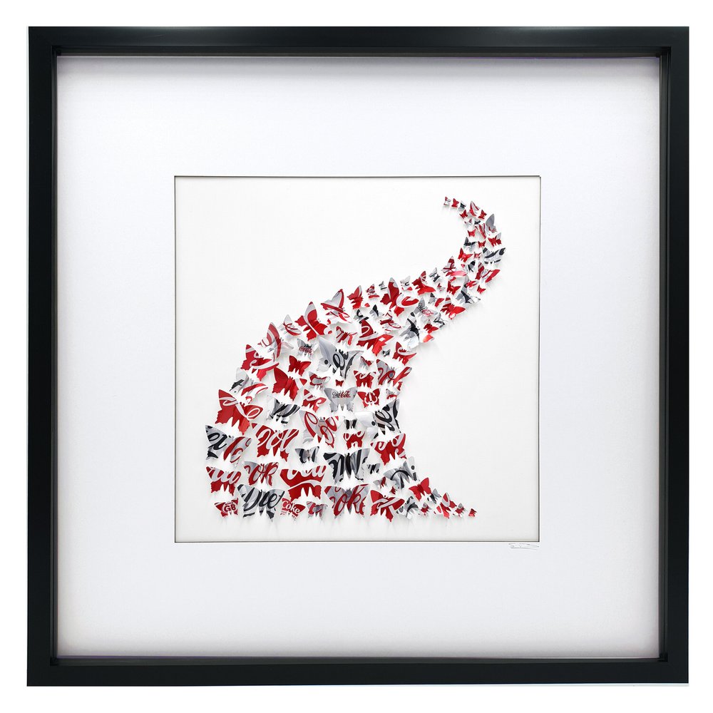 Coca-Cola and Diet Coke Swoosh Upcycled Can Wall Art — Sarah Turner Eco ...