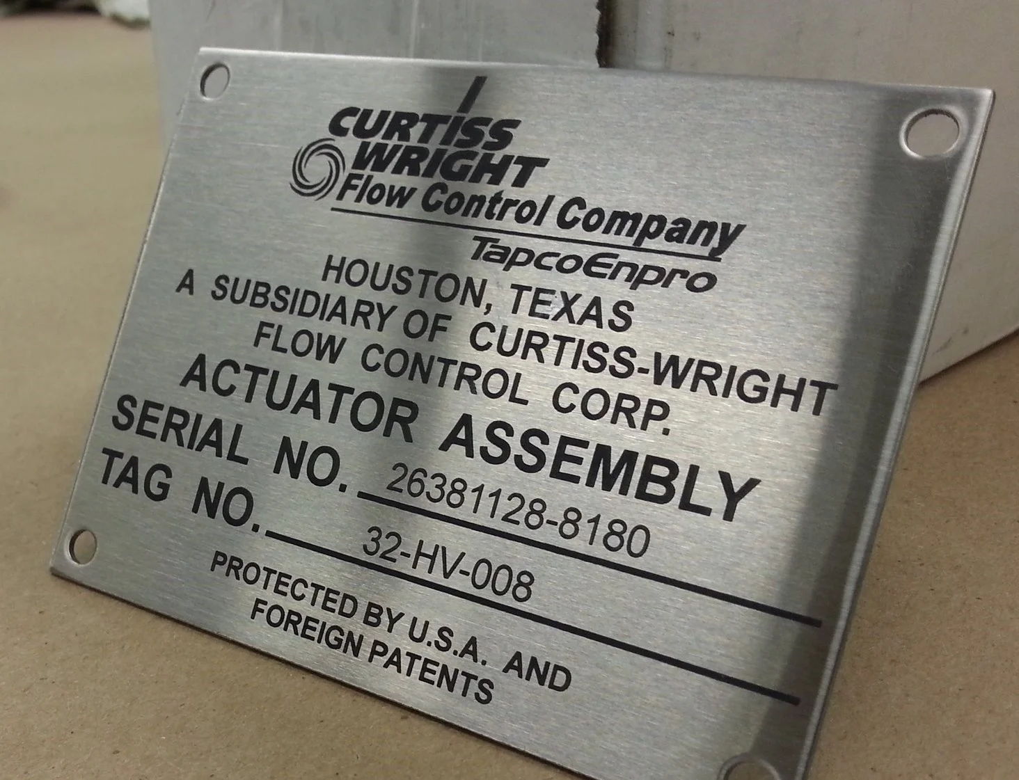 Engrave It Houston — Industrial Projects