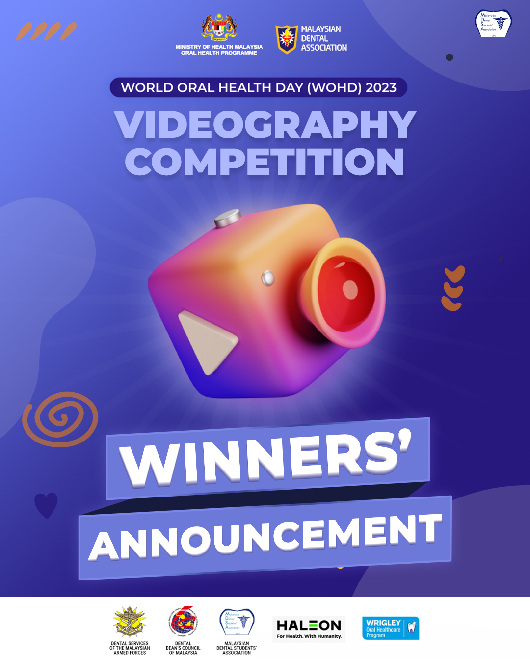 [WOHD Videography Competition Winners' Announcement] — MDSA