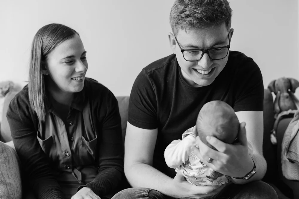 Newborn family photos at home- Birmingham Family Photographer