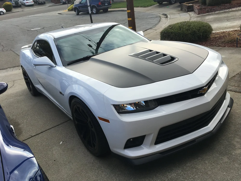 All White Chevy Camaro
