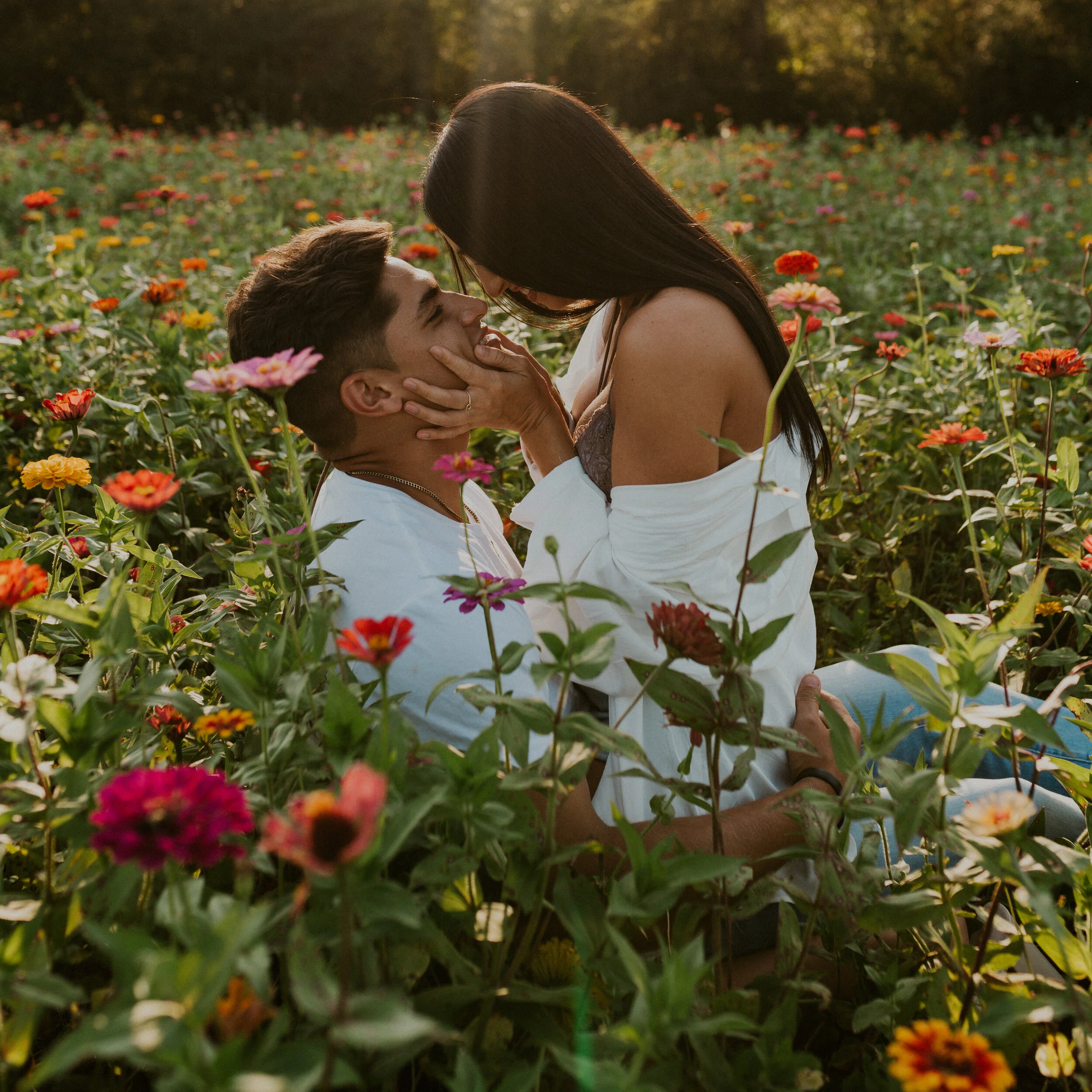 Flower Field Engagement Session | Ocean Springs, Mississippi — Michaela ...