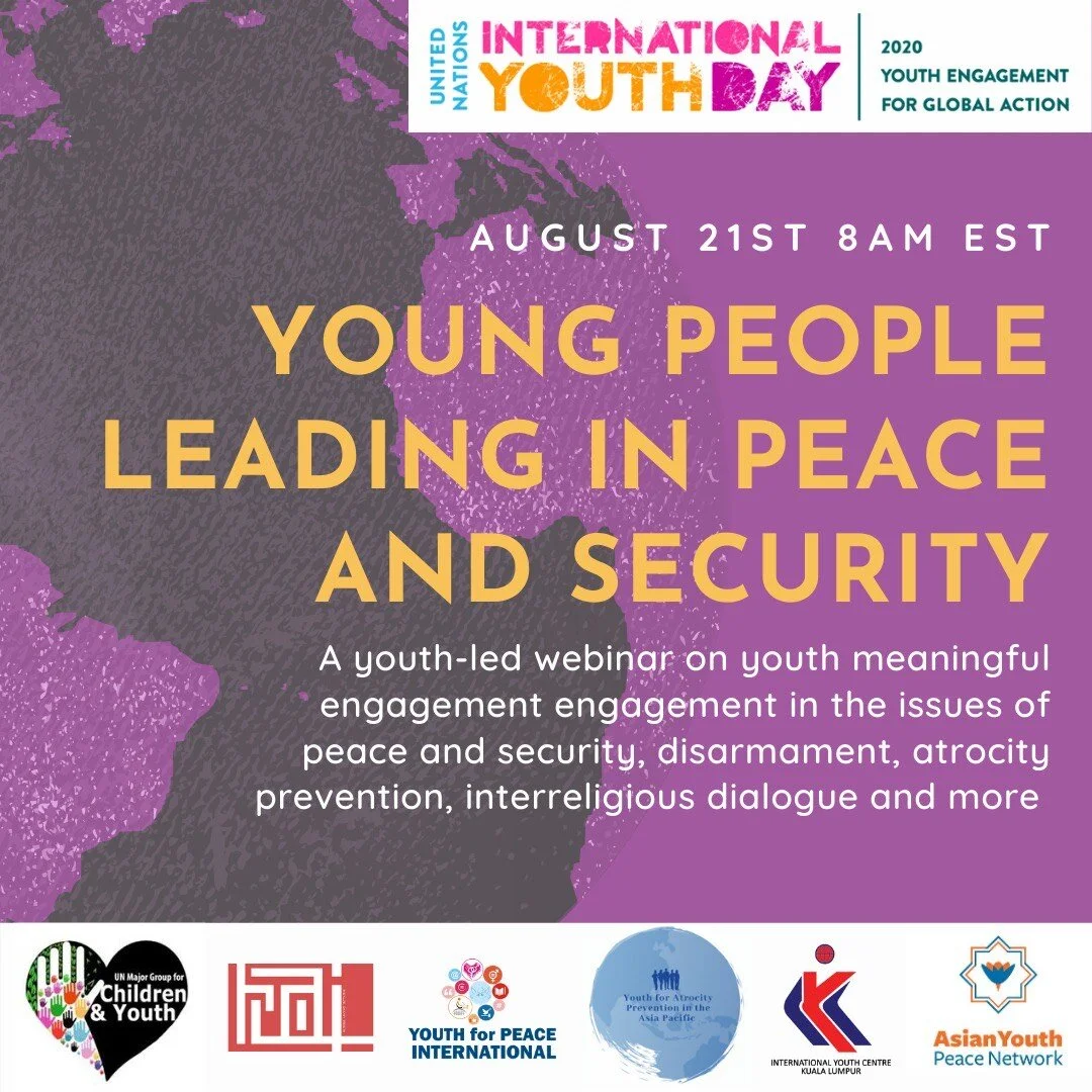 Young People Leading in Peace and Security- Disarmament, Atrocity ...