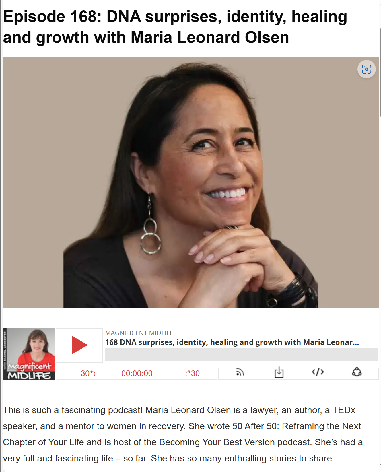 Excited To Be a Guest on the Magnificent Midlife Podcast — Maria ...