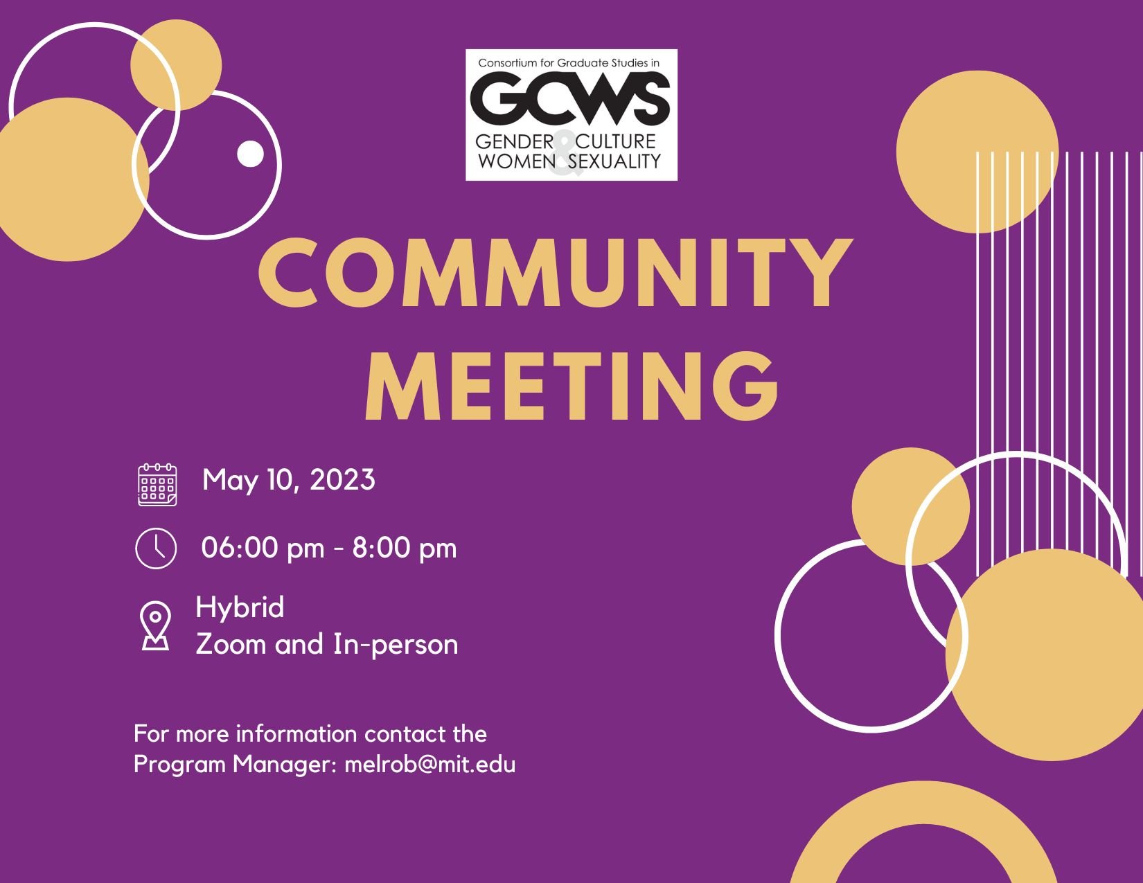 GCWS Community Meeting 2023 — GCWS The Consortium for Graduate Studies ...