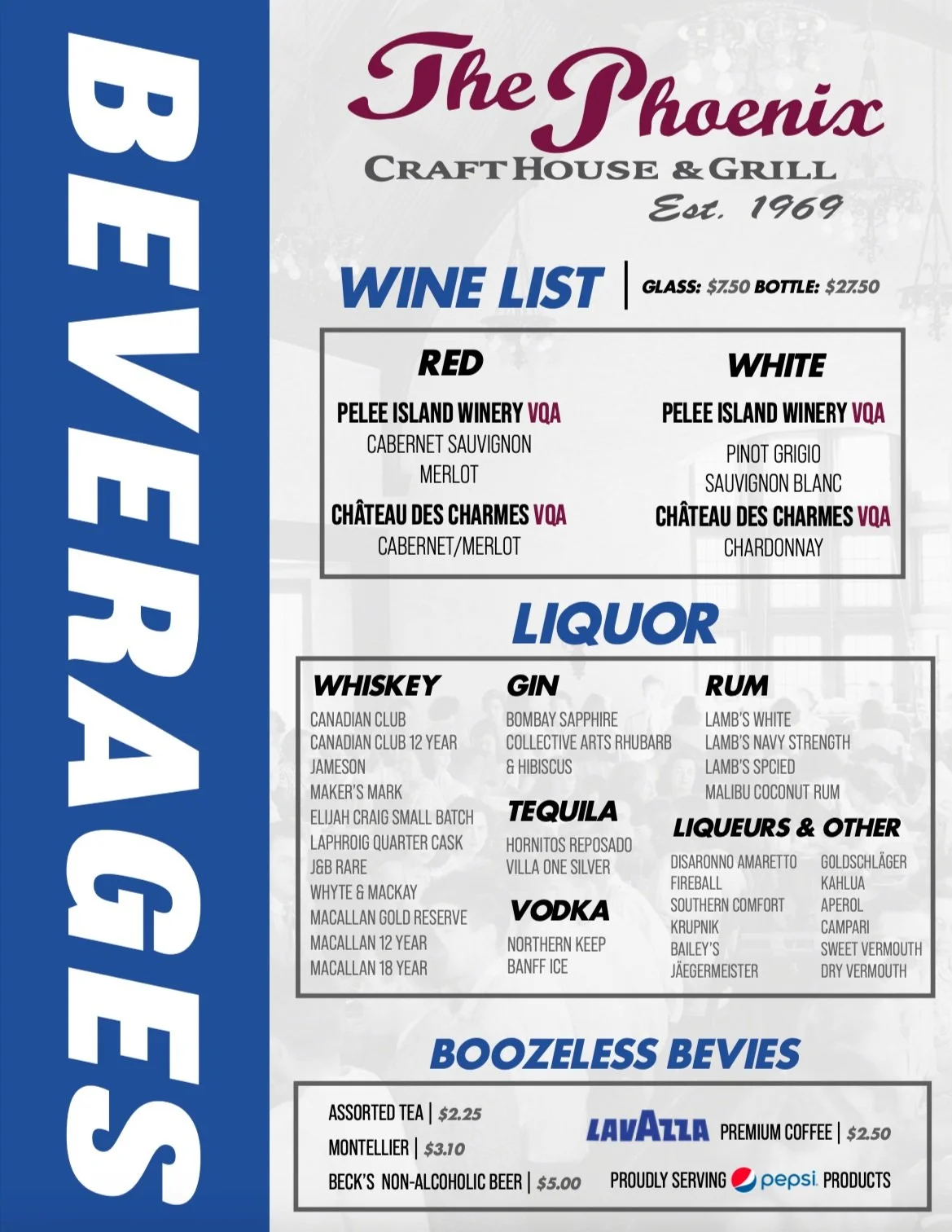 Menus — The Phoenix Crafthouse & Grill