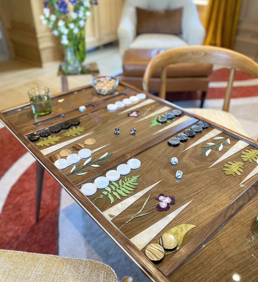 Woodlands custom backgammon table set — Studio Jean-Michel | Custom ...