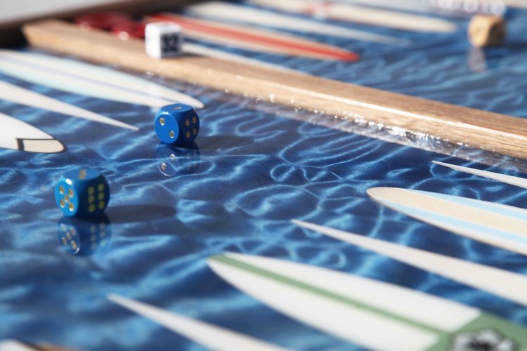 Surf Collection Custom Backgammon Boards — Studio Jean-Michel | Custom ...