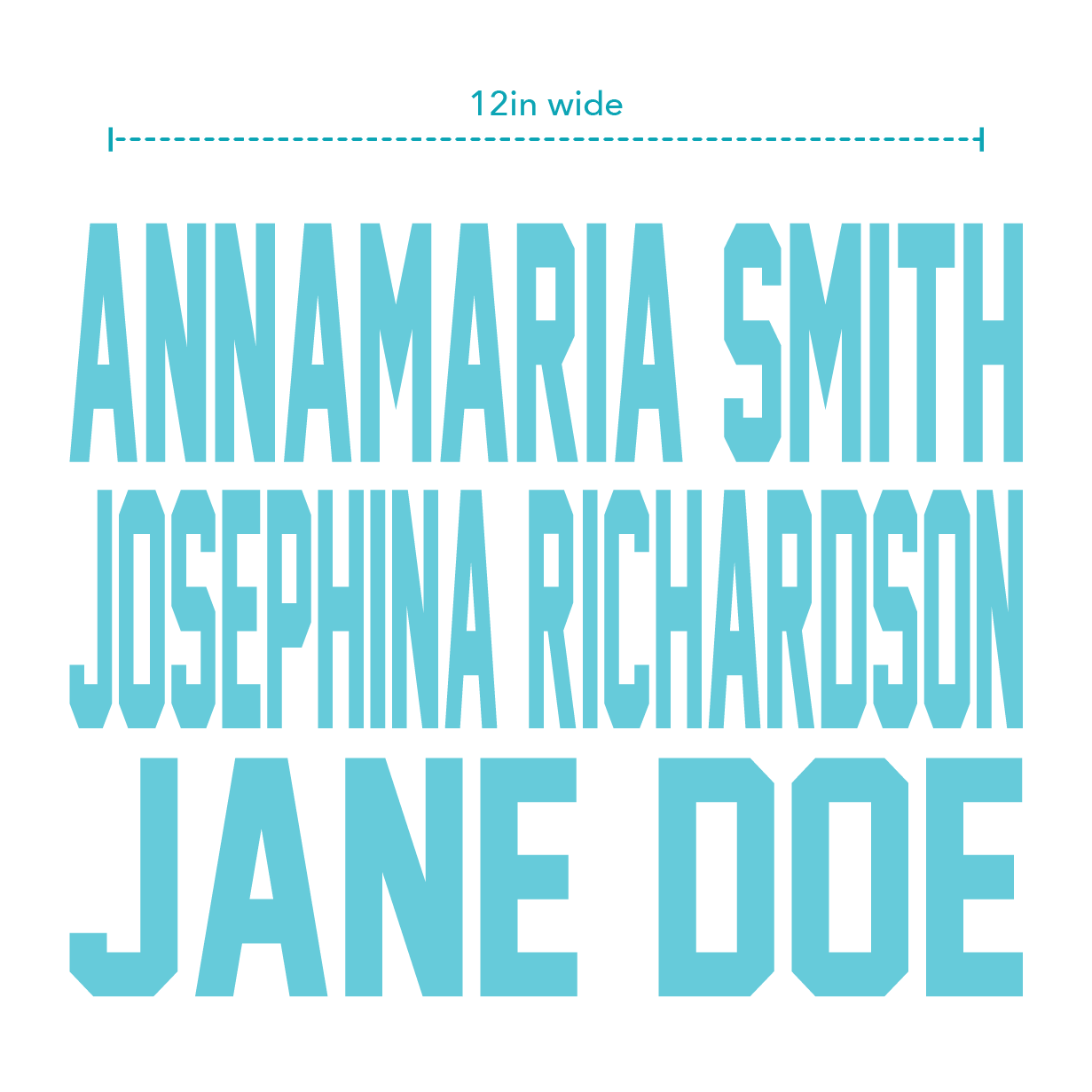 Custom Name Heat Press Fonts & Colors — UTees Resource Site