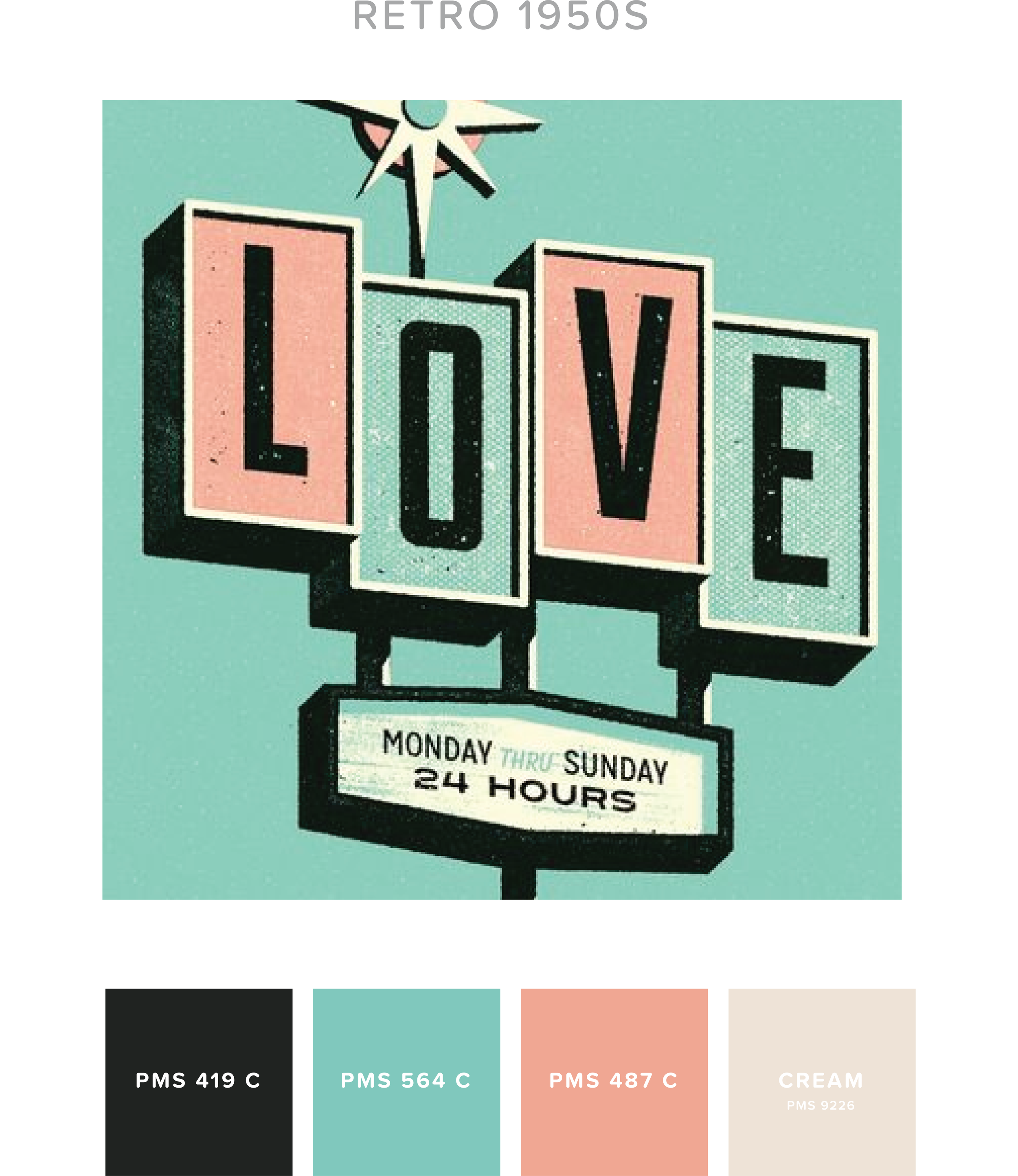 1950 Retro Color Palette