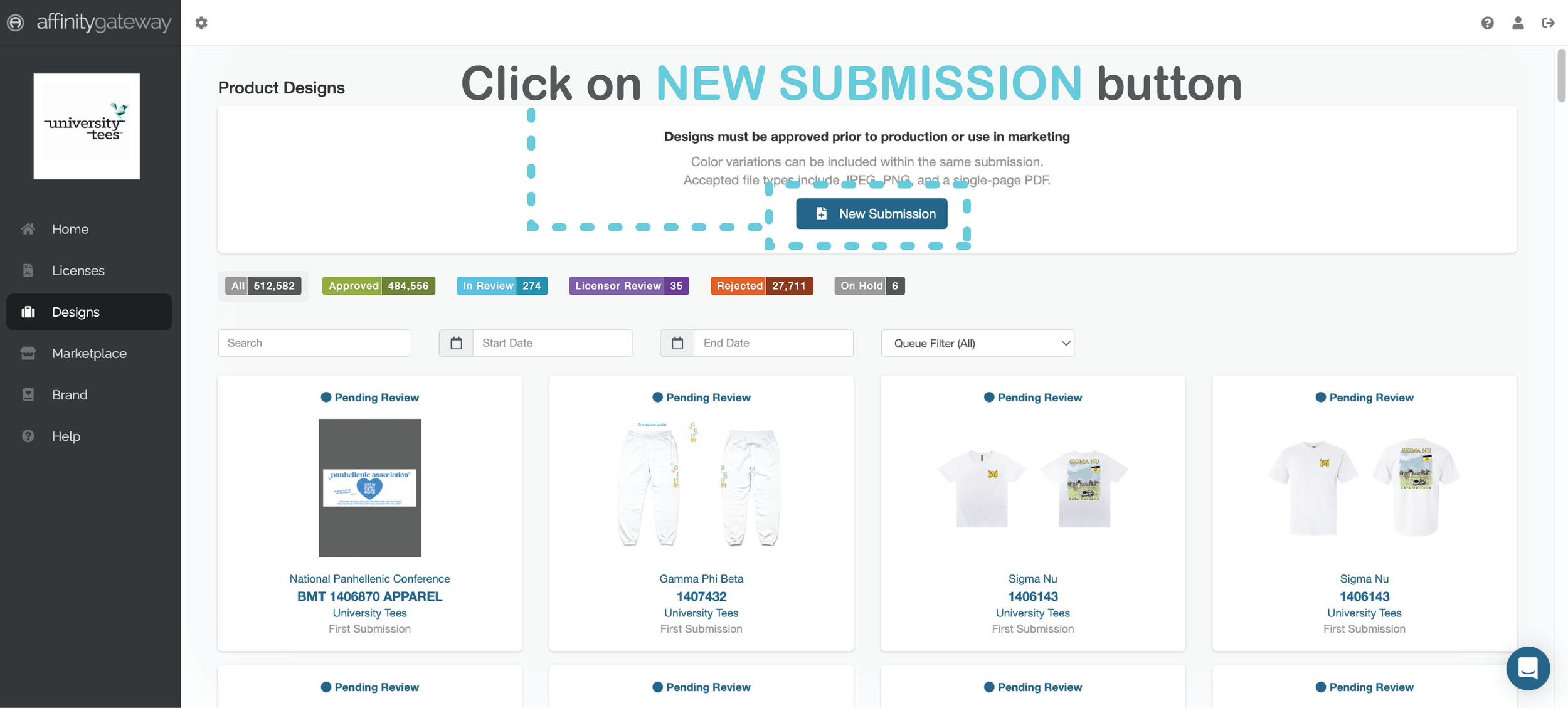 Submitting Designs for Greek Licensing — UTees Resource Site