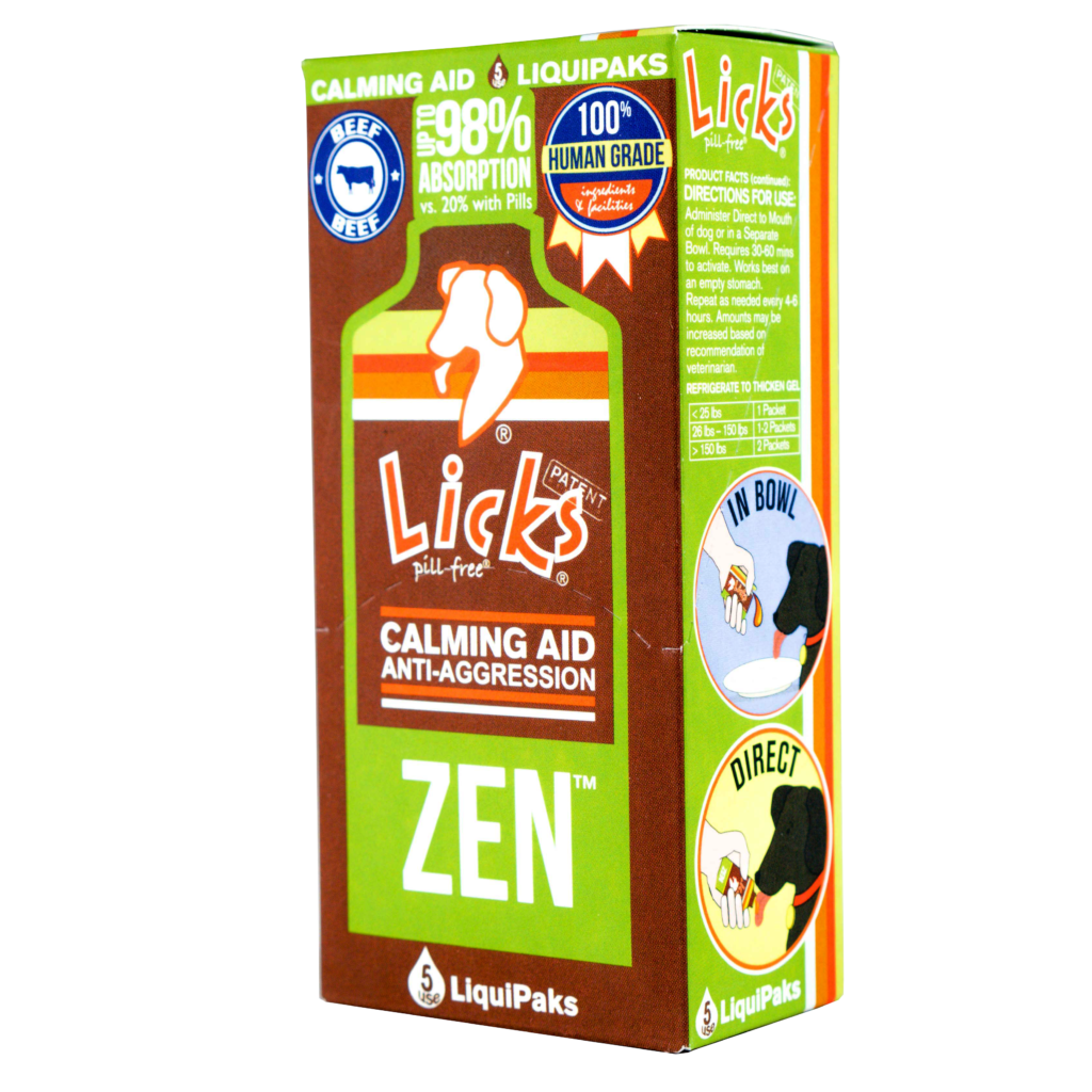 Licks Dog Zen Gel Packets — LICKS Pill-Free Solutions