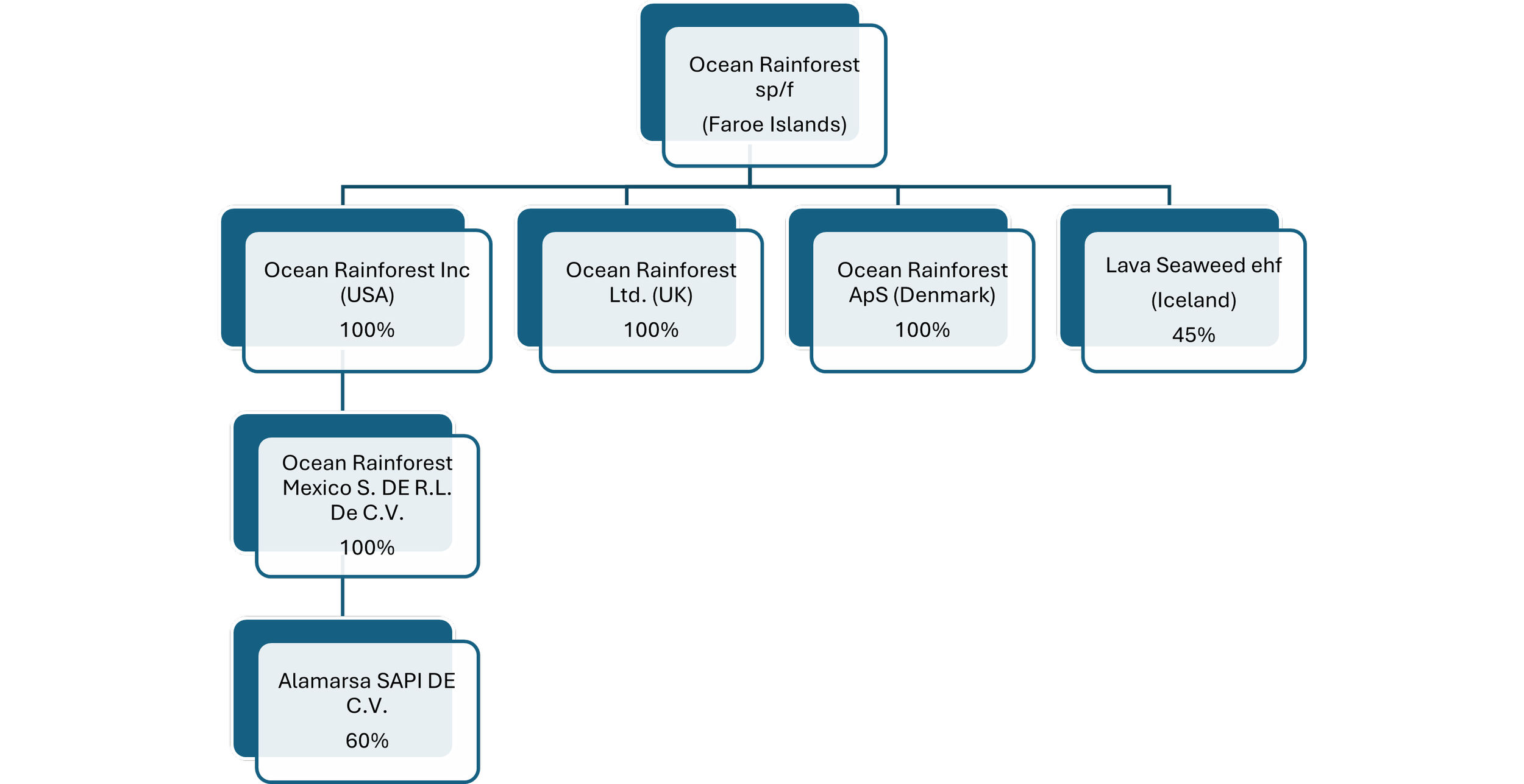 Organizational Chart — Ocean Rainforest