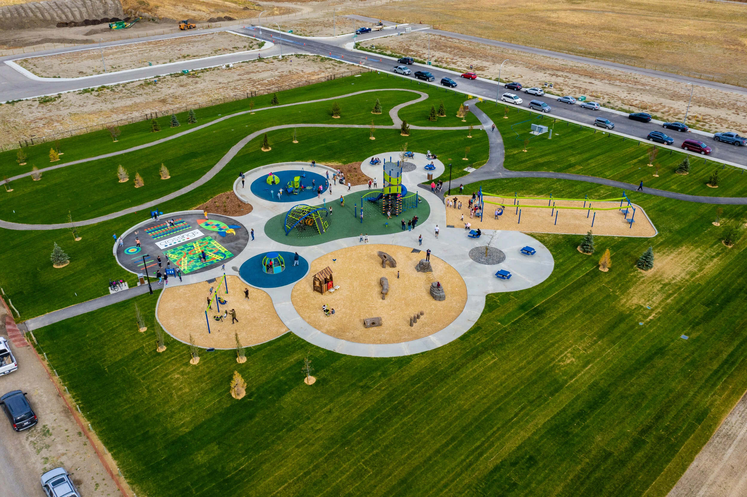 Rubber resurfacing at Crossings playground — Crossings Lethbridge