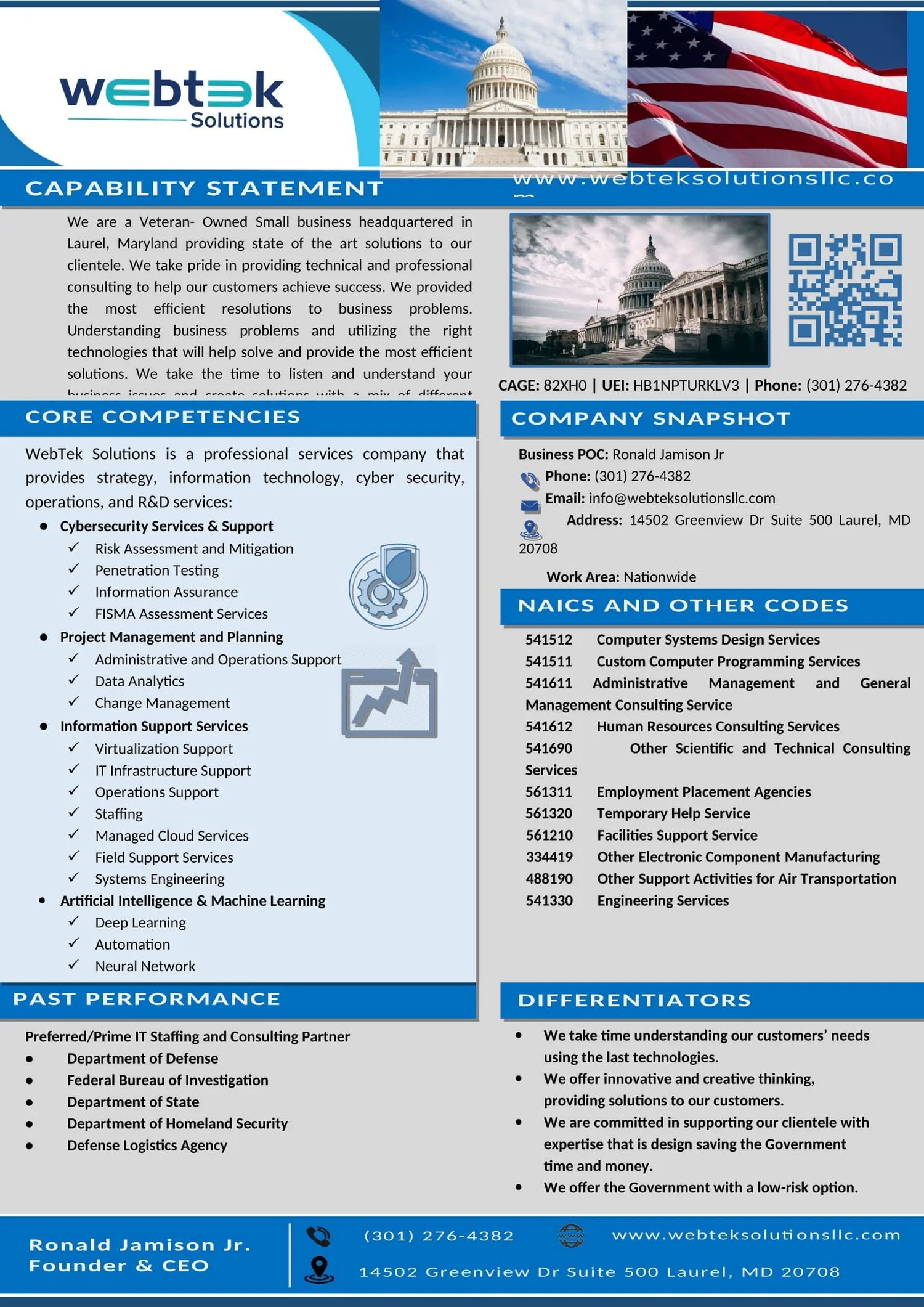 Capabilities Statement — WebTek Solutions