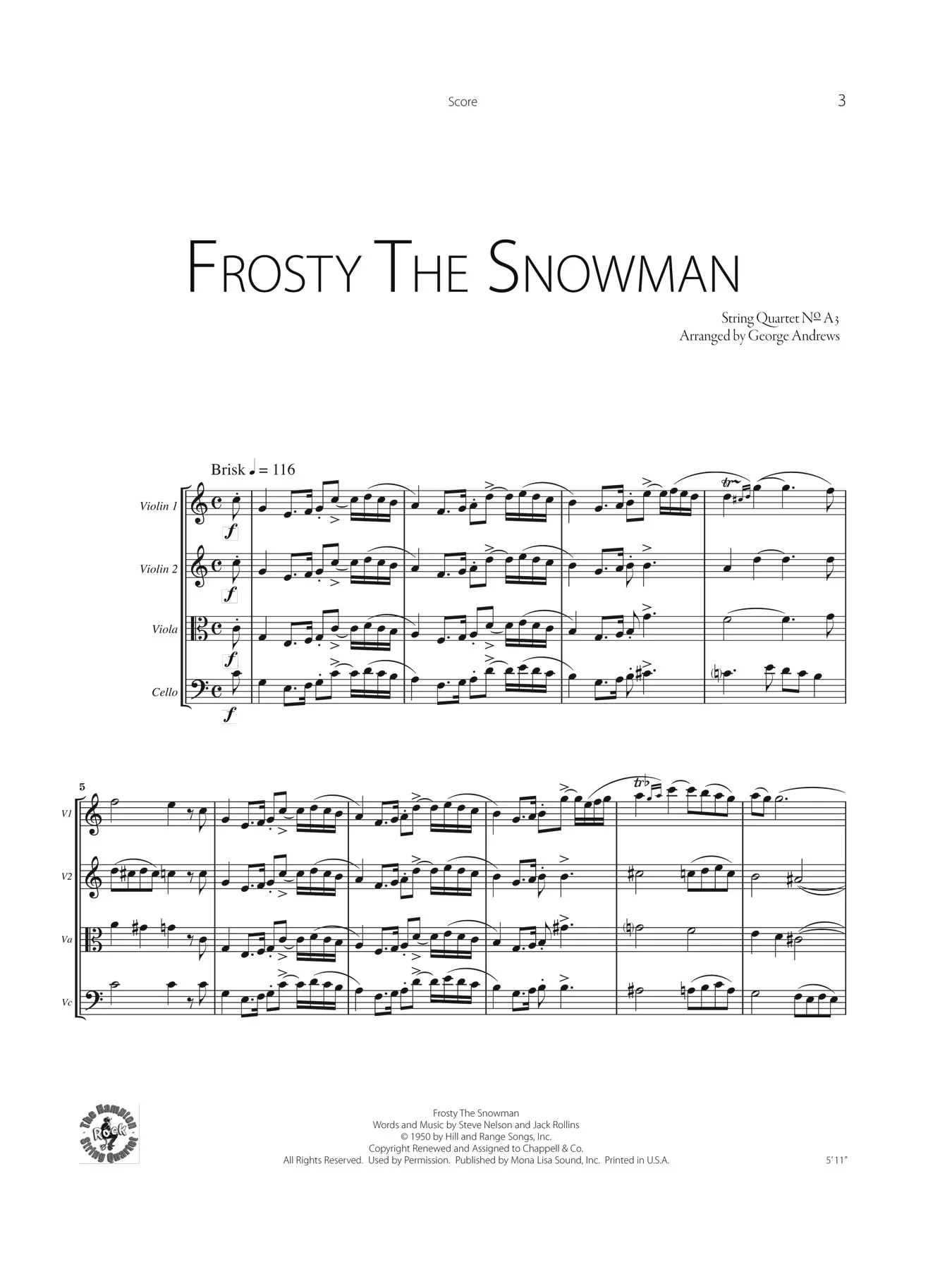 Frosty The Snowman Sheet Music