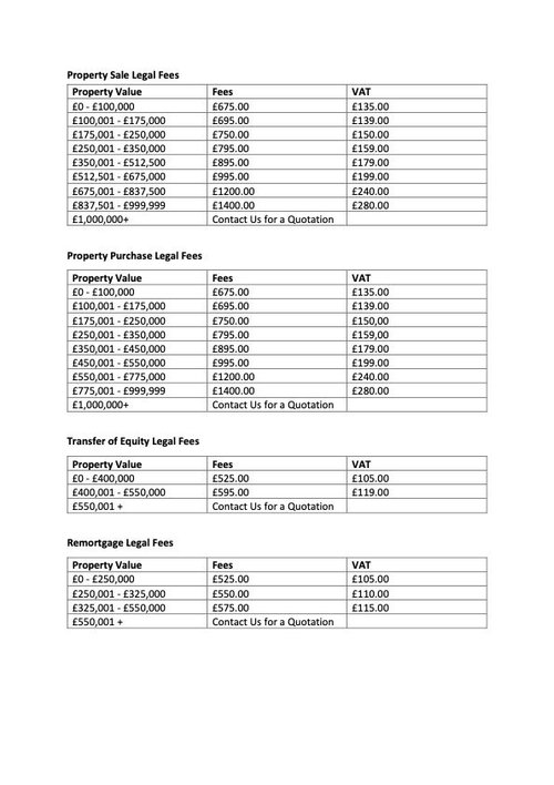 Conveyancing Solicitors prices in Stockport | THP Law