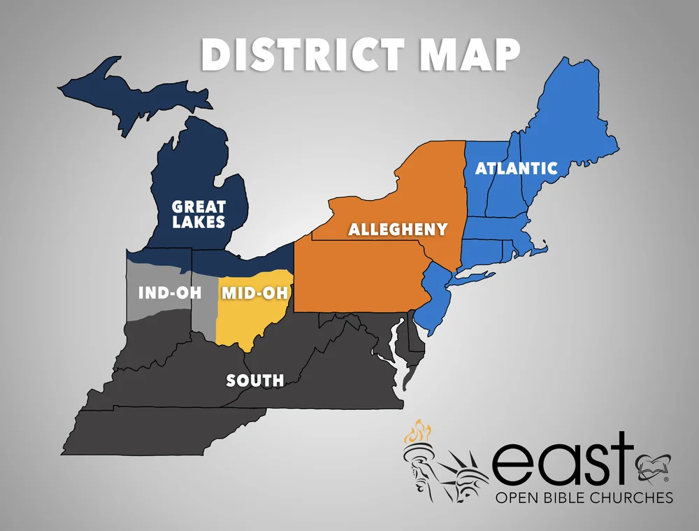 OBE District Map — Open Bible East