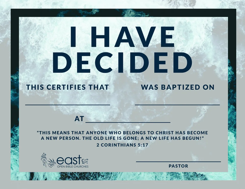 Fillable Baptismal Certificate — Open Bible East