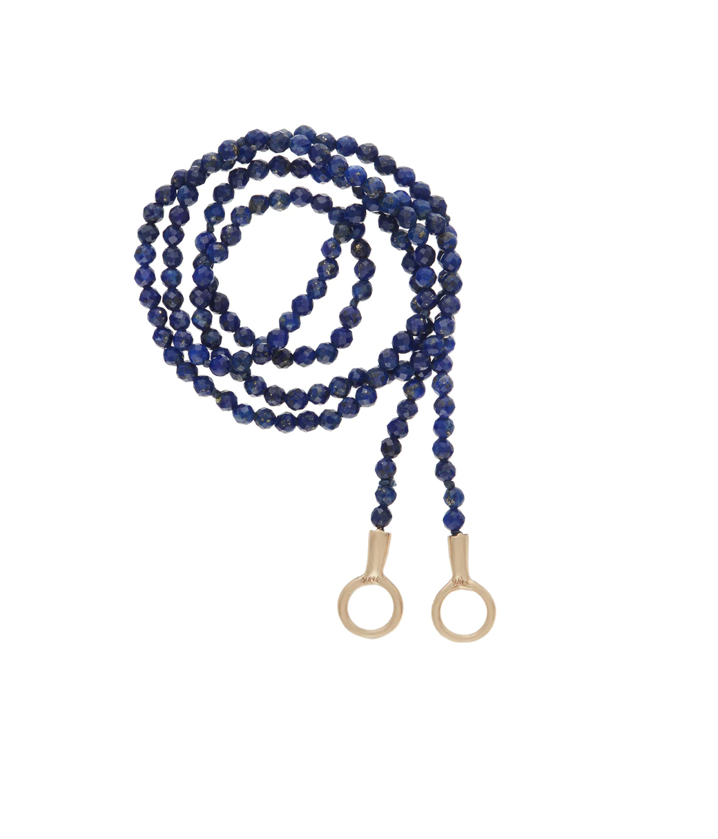 Marla Aaron Buffed Hematite Strand with 14K Rose or Yellow Gold Loops ...