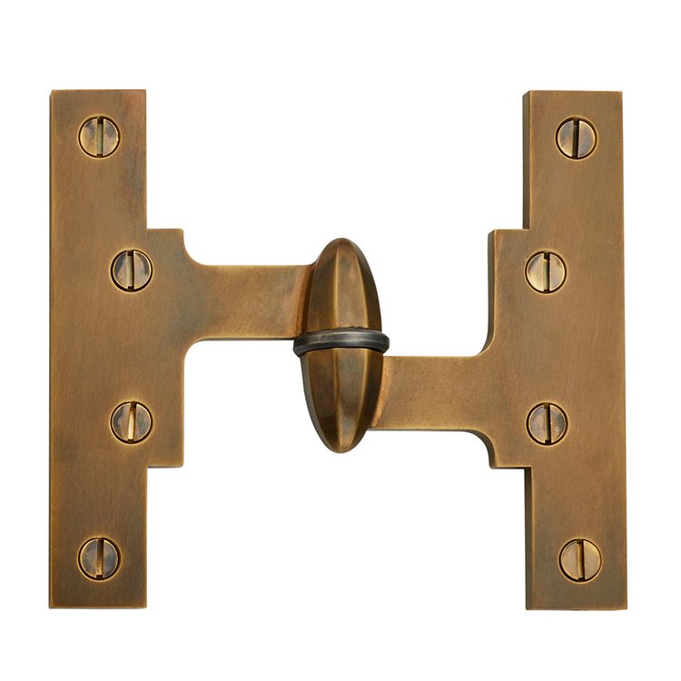 Brass Octagonal Knuckle Wide Throw Olive Hinge — Michael M. Coldren ...