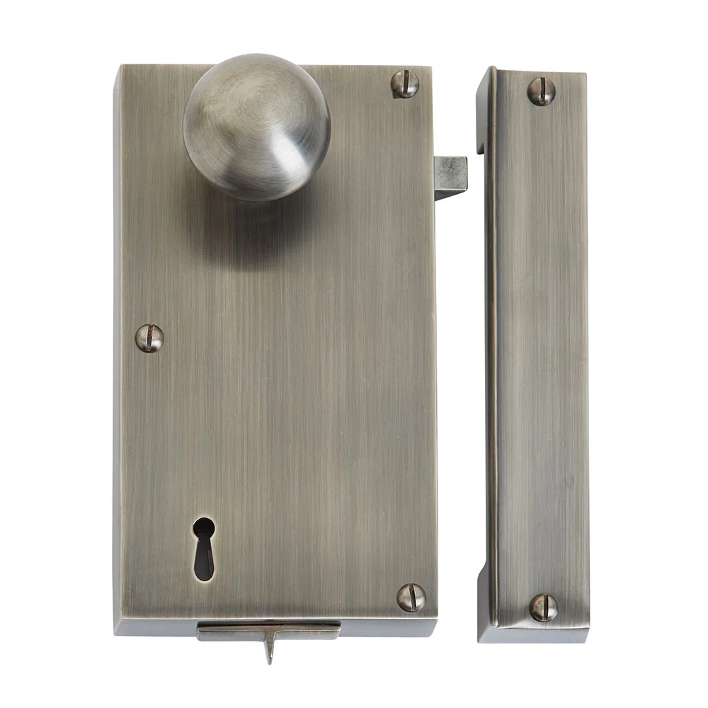 Larger Vertical Brass Rim Lock Set — Michael M. Coldren Company ...