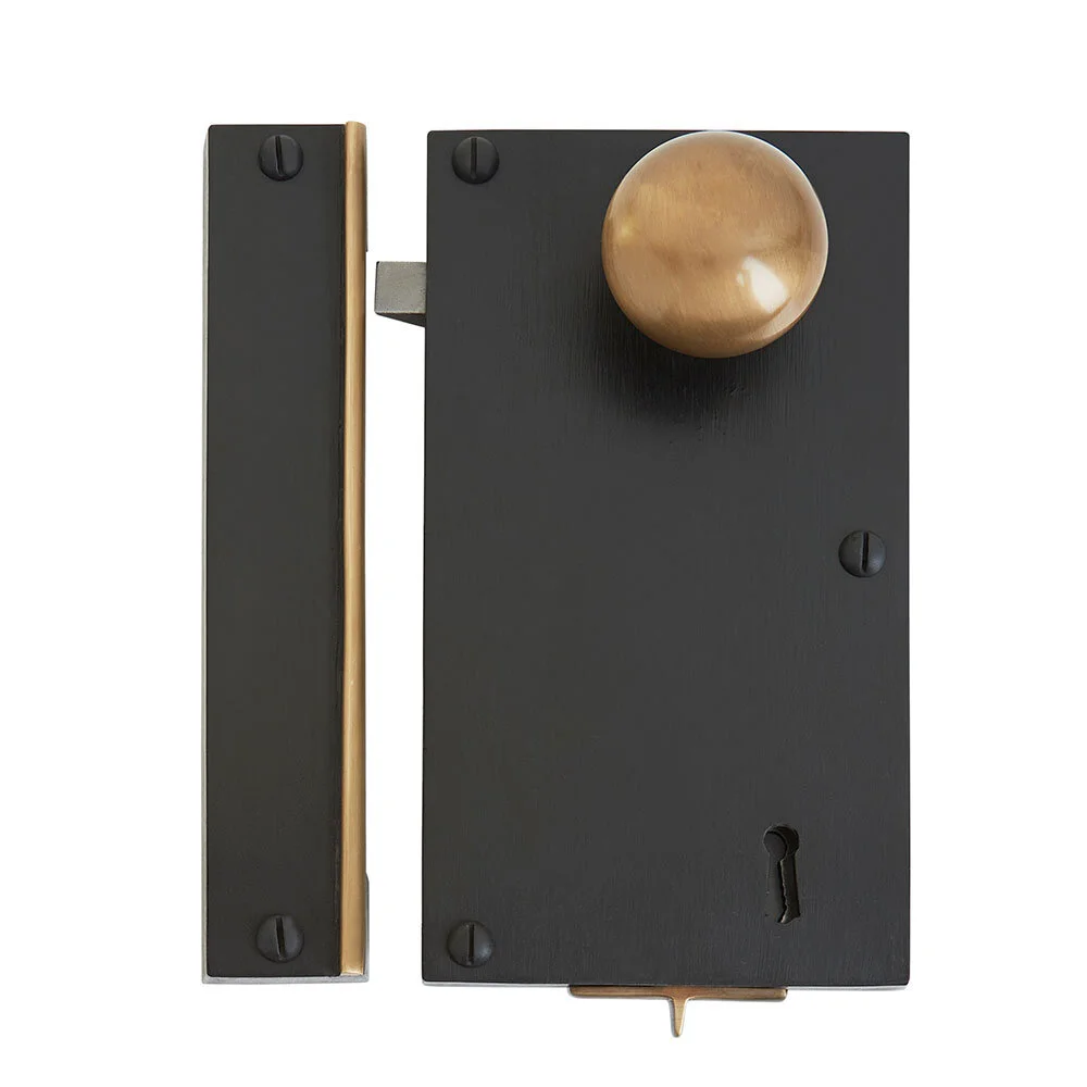 Large Vertical Iron Rim Lock Set — Michael M. Coldren Company ...