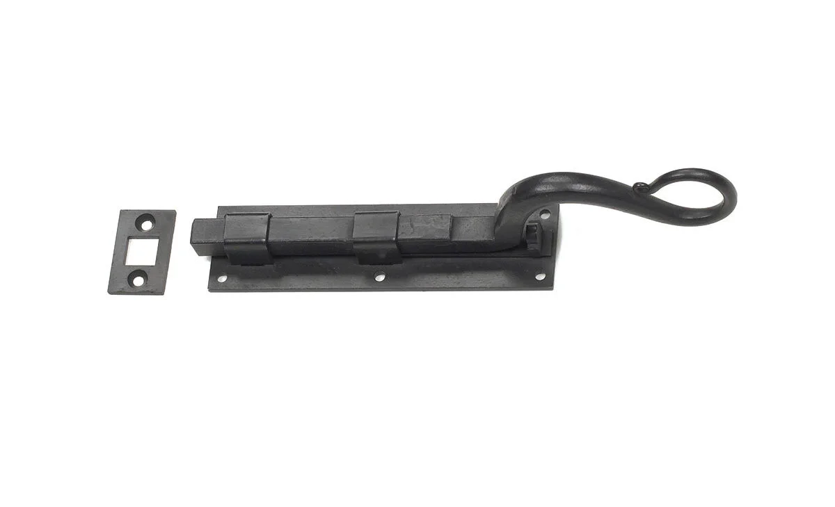 6" Iron Foot Bolt With Curl — Michael M. Coldren Company | Historically ...