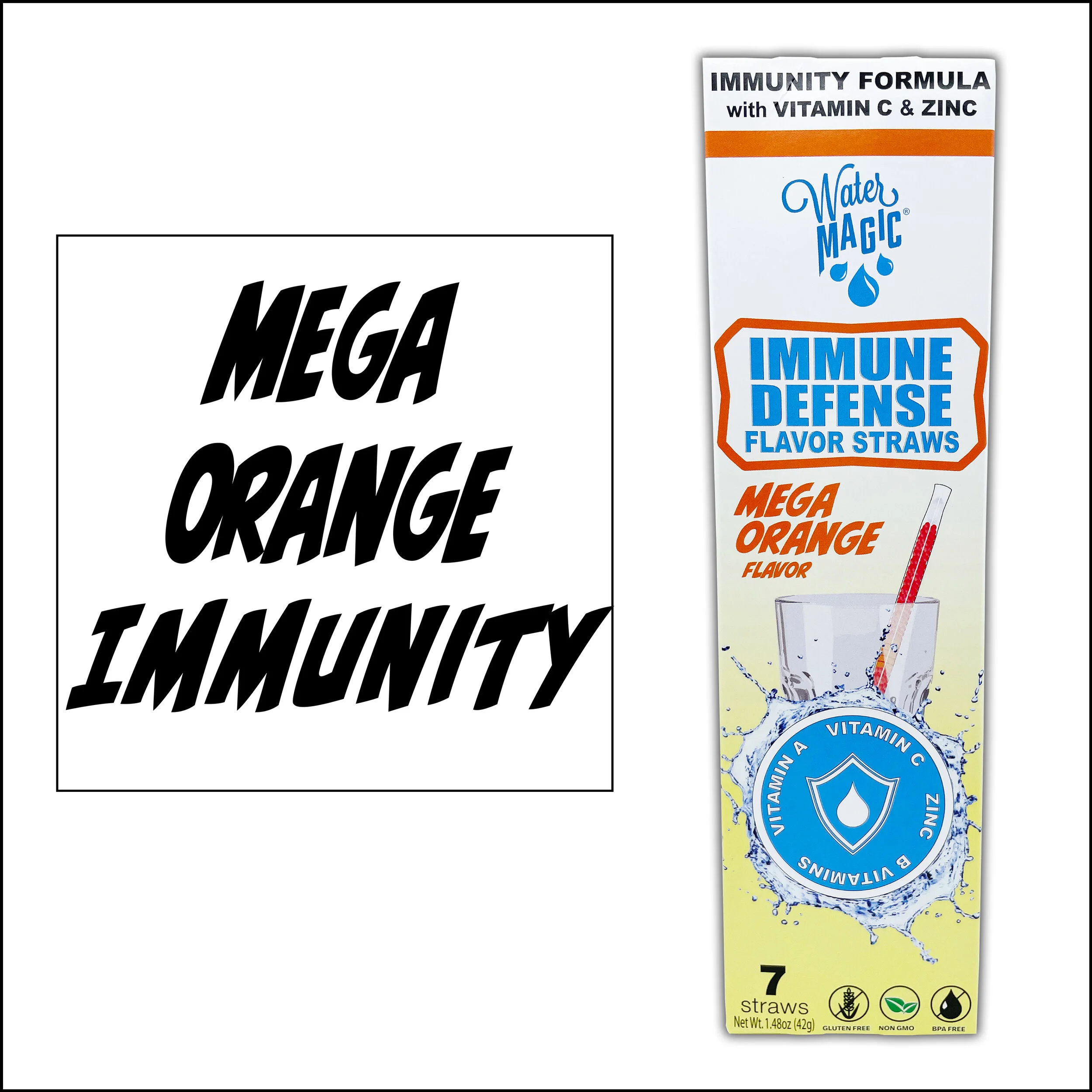 Mega Orange Immune Defense — Magic Straws
