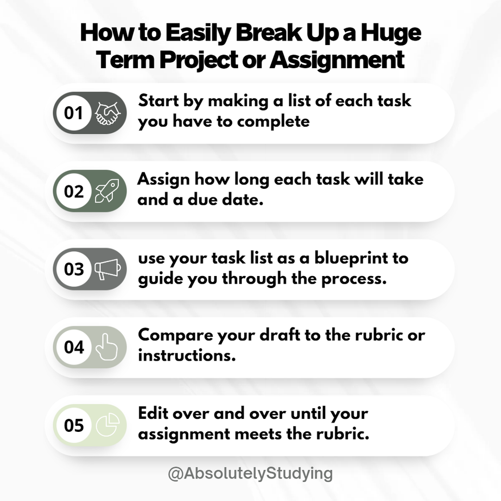 How to Break Down Large Assignments into Manageable Tasks