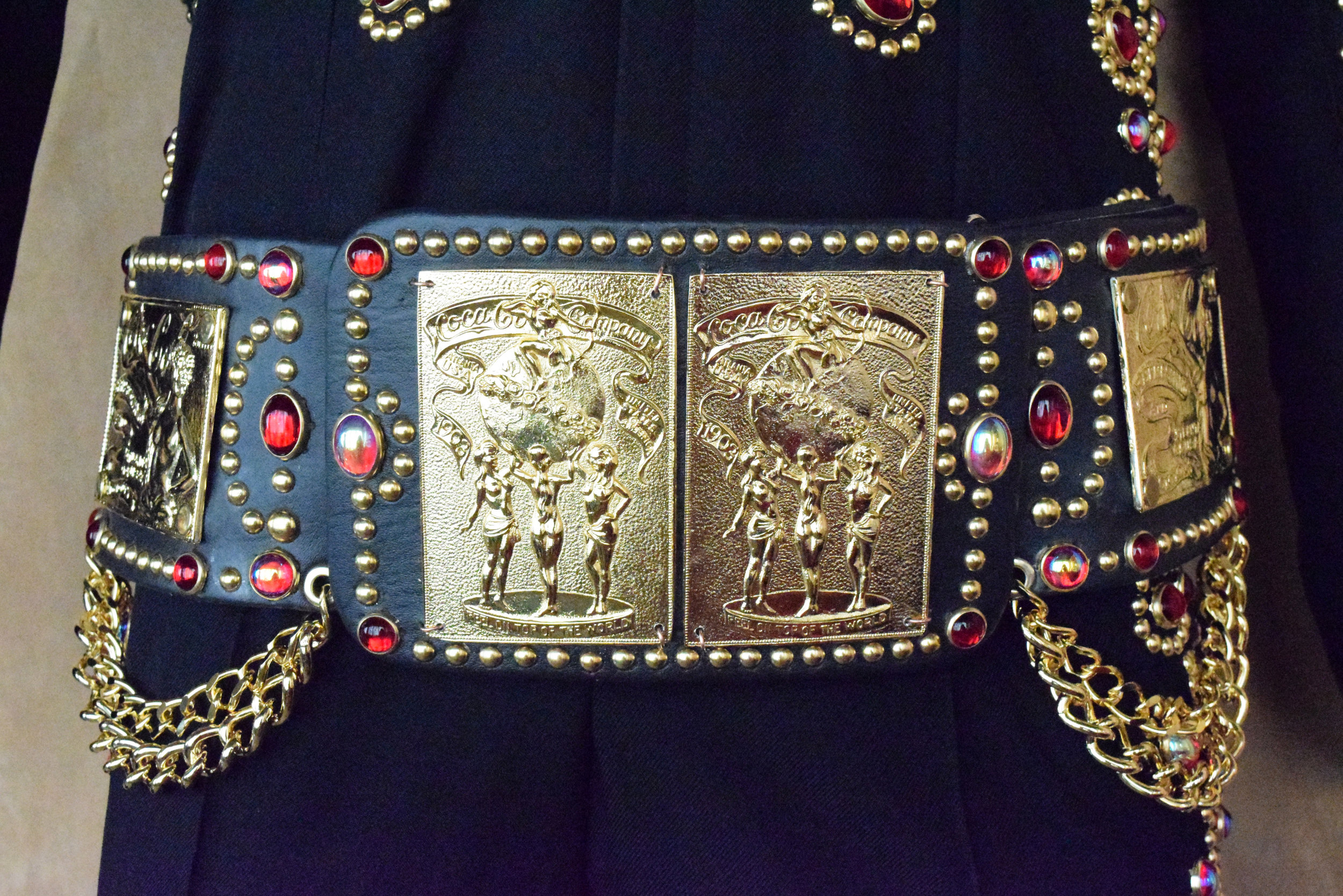 Spanish Flower Belt (Black & Red) — B&K Enterprises Costume Company