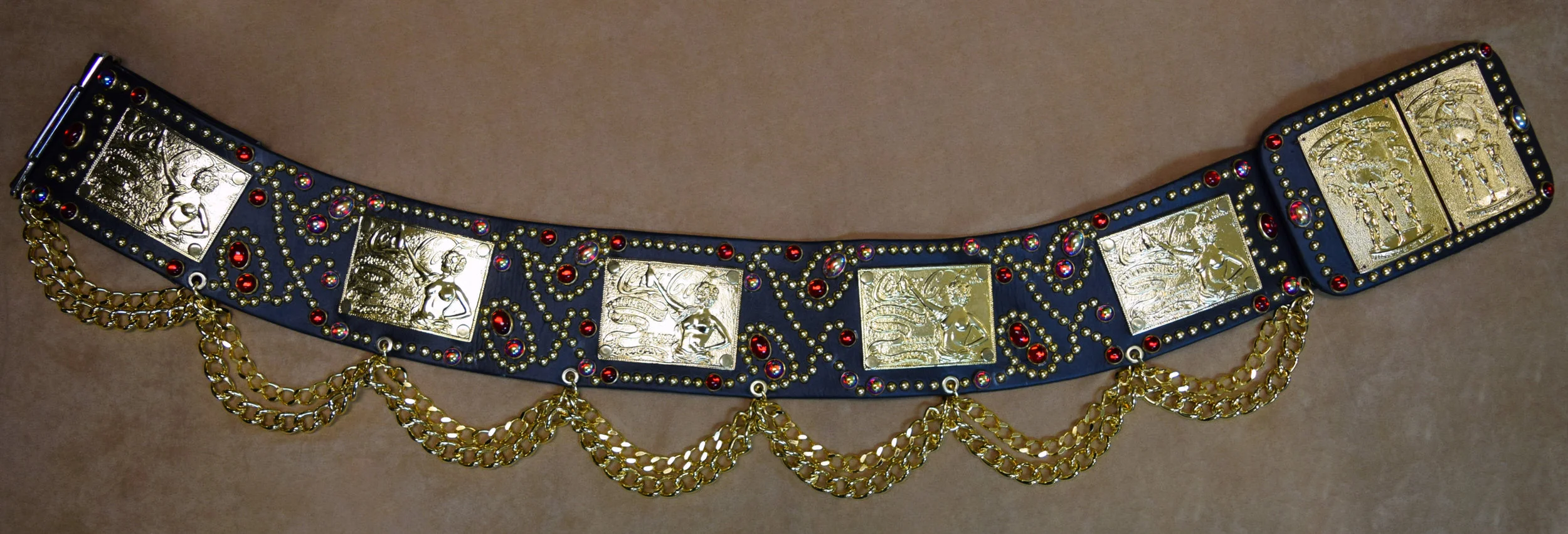 Spanish Flower Belt (Black & Red) — B&K Enterprises Costume Company