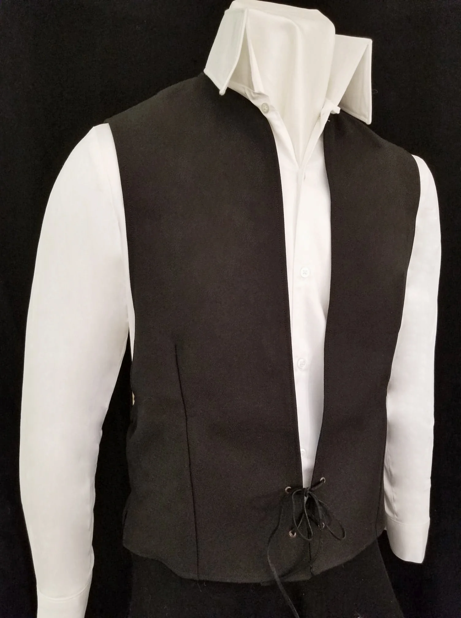 Black Lace-Up Vest — B&K Enterprises Costume Company