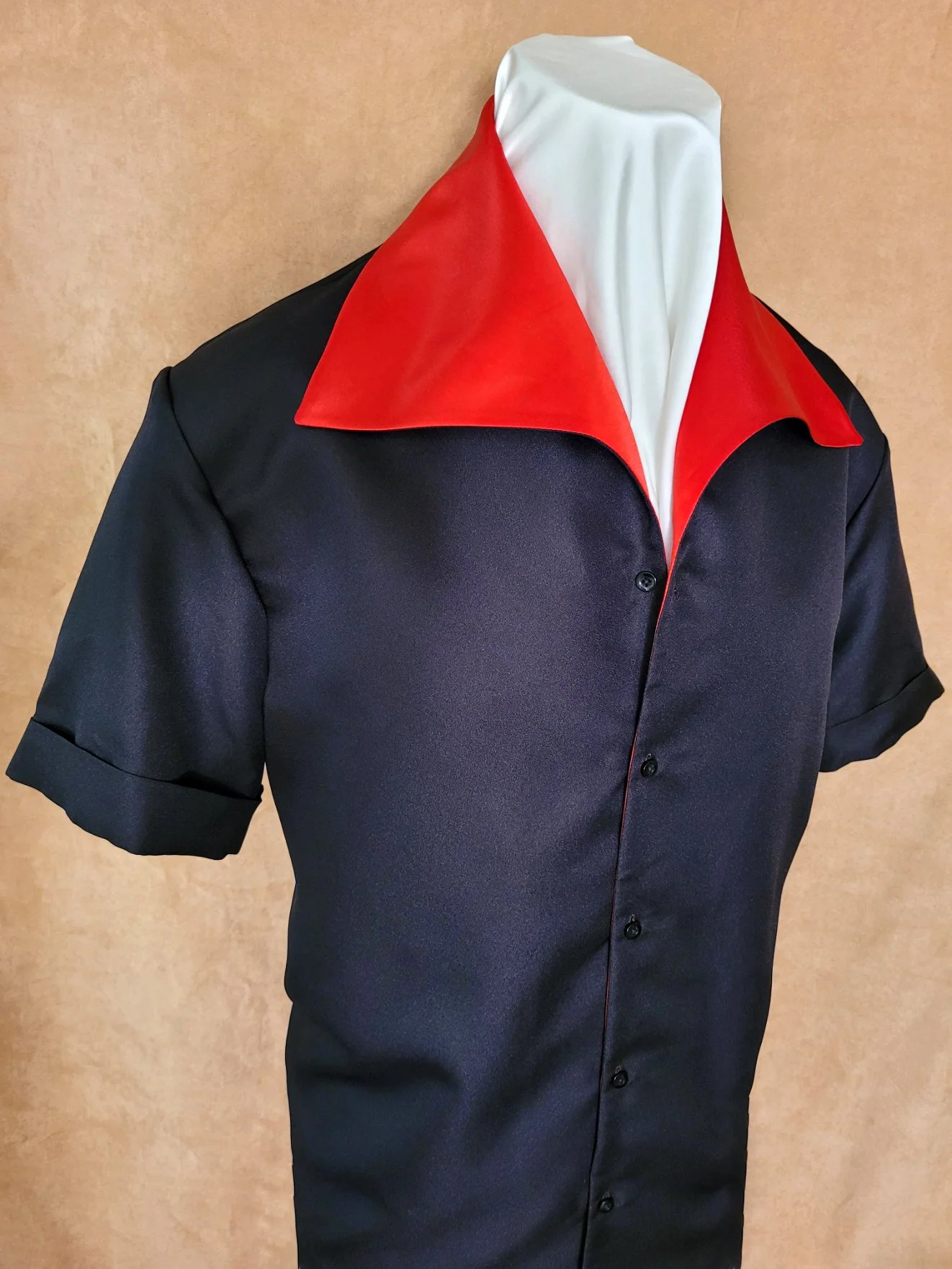 Contrasting Flap Collar 50's Style Shirt — B&K Enterprises Costume Company