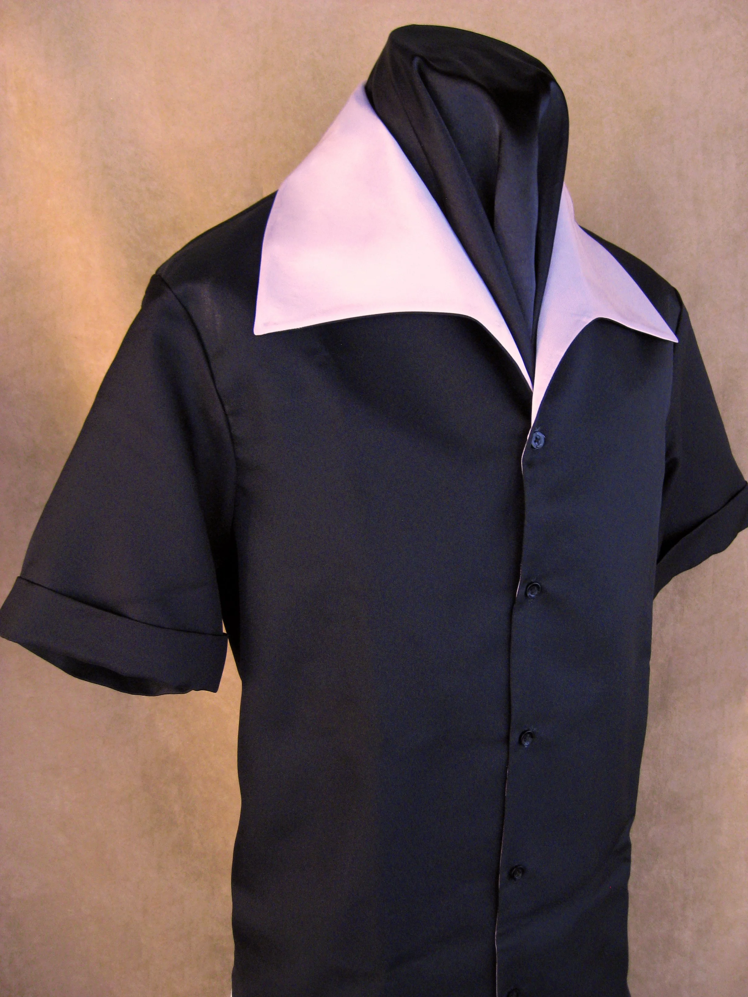 Contrasting Flap Collar 50's Style Shirt — B&K Enterprises Costume Company
