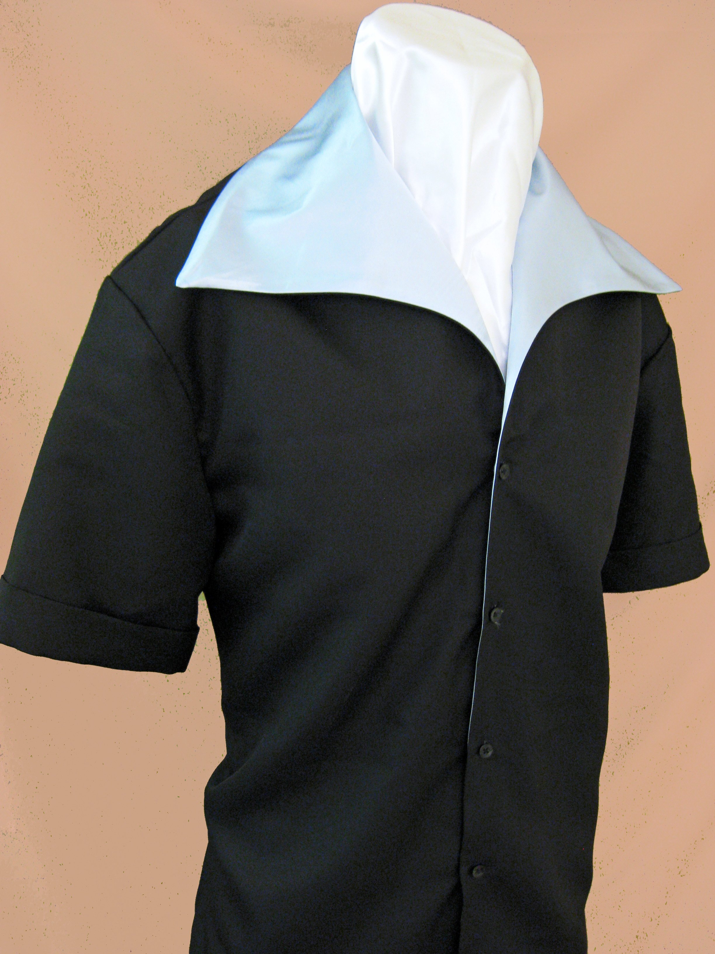 Contrasting Flap Collar 50's Style Shirt — B&K Enterprises Costume Company