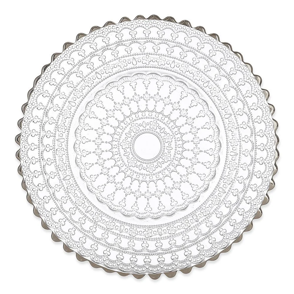 LLH | Silver Lace Charger Plate | Décor Hire Devon UK — Luxury Wedding ...