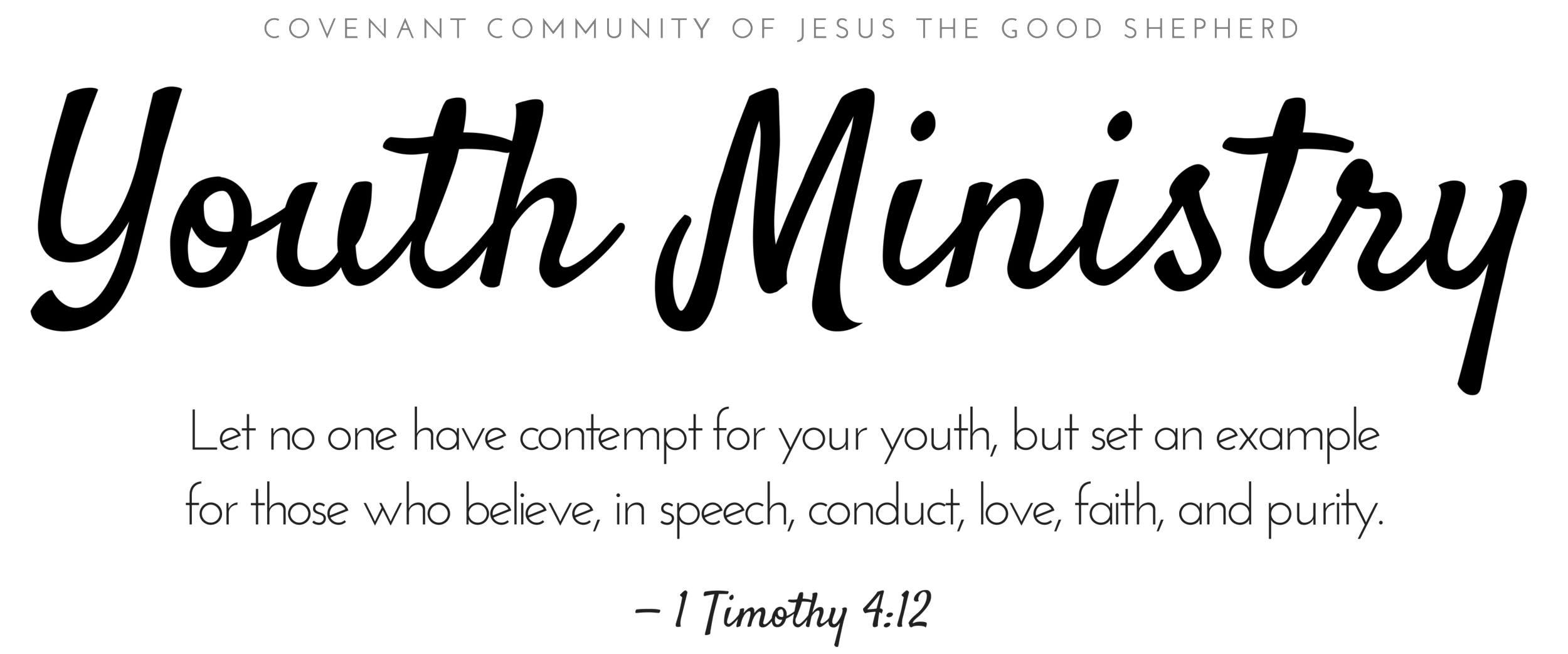 Youth Ministry — Jesus the Good Shepherd