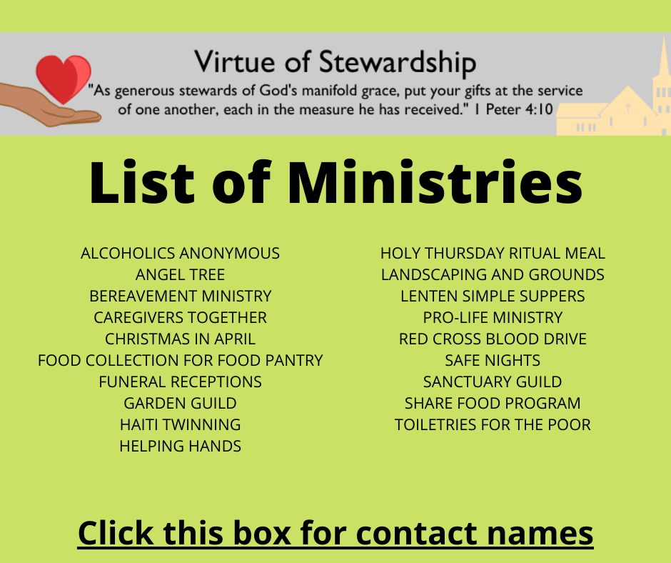 Parish Ministries — Jesus the Good Shepherd