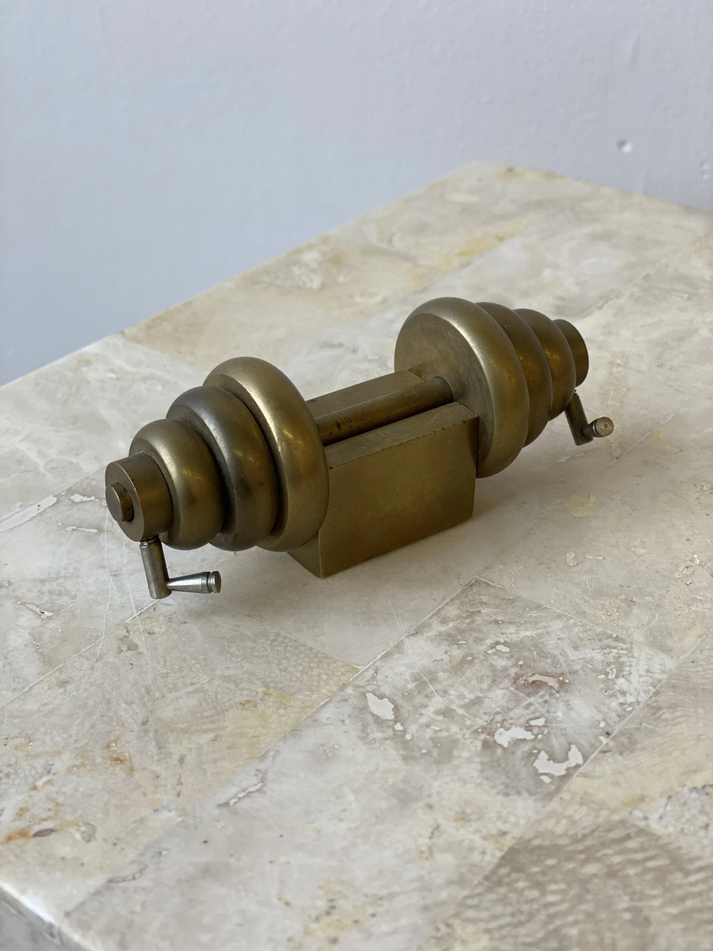 Vintage Brass Price Products New Jersey Dumbbell Paperweight ...