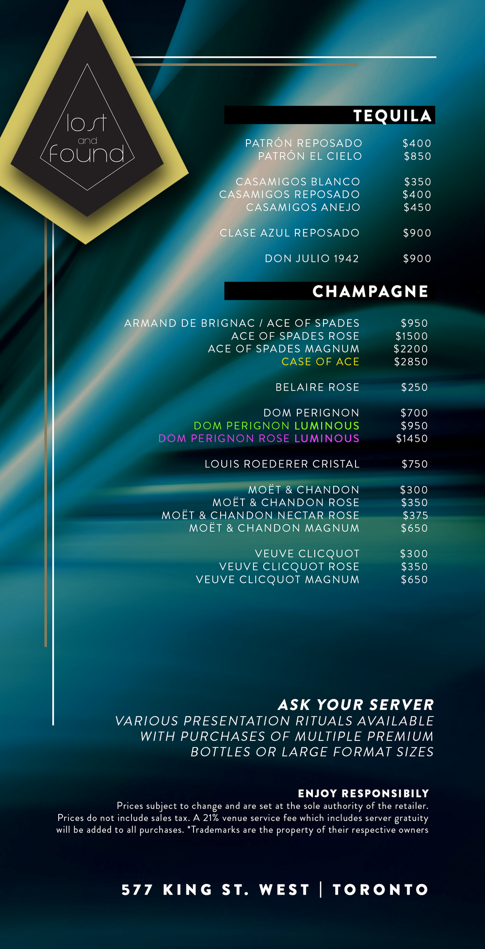 Menu — Lost And Found