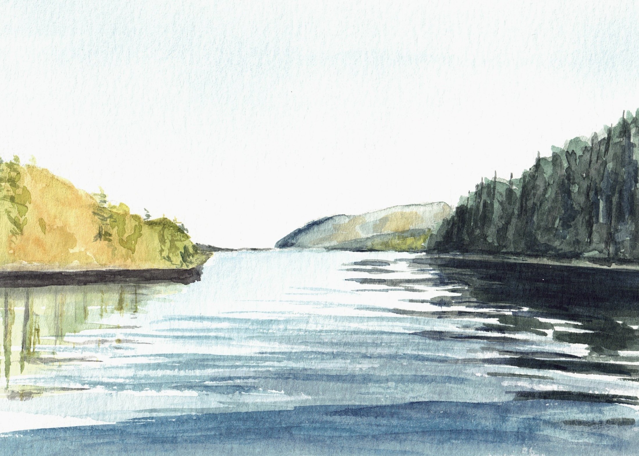 Somes Sound - Original Watercolor — Sara Bumgardner