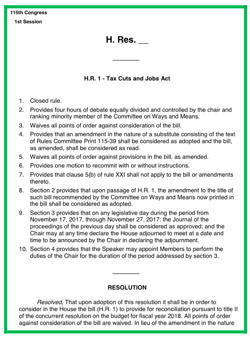 Special House Rules Explained — Legislative Procedure